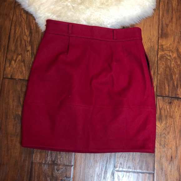 Theory | Skirts | Theory Cecily Wood Cranberry Skirt | Poshmark